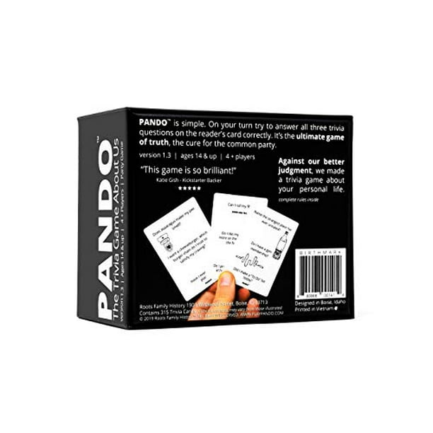PANDO - The Party Game Where You Try to Answer Trivia Questions About ...
