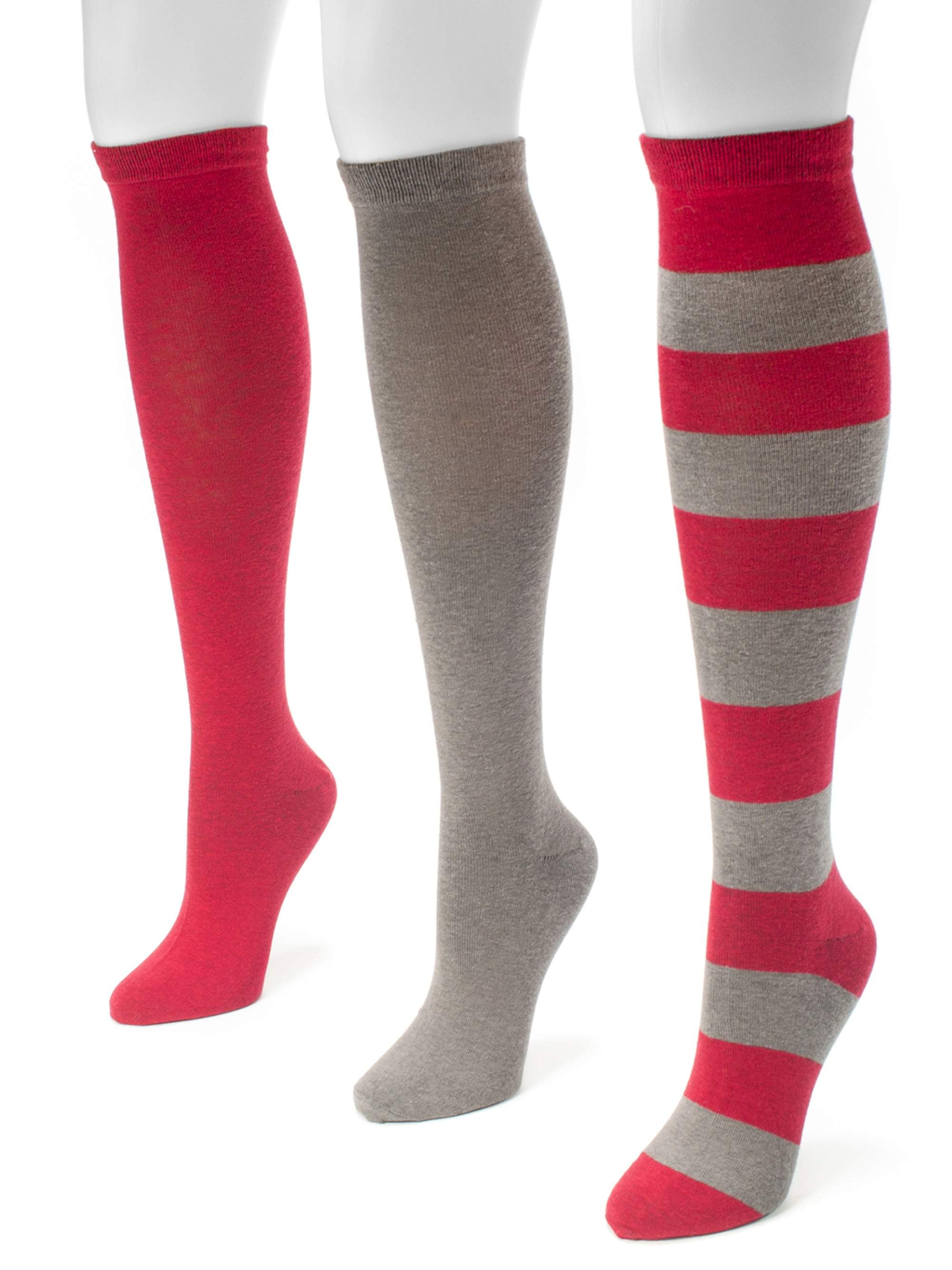 Game Day 3 Pair Pack Knee High Socks - Walmart.com