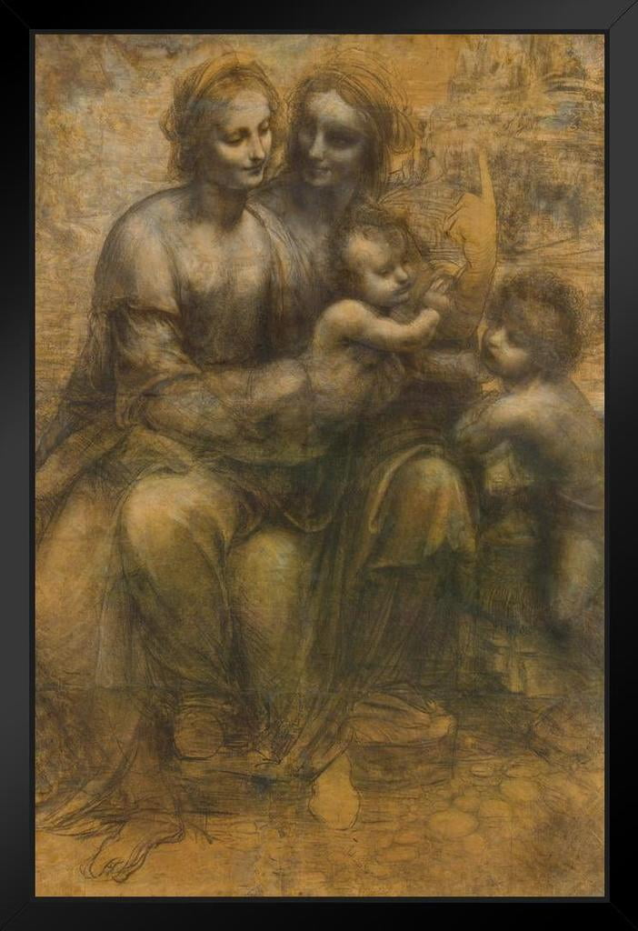 Leonardo da Vinci Virgin Child Poster Saint Anne John Baptist With Baby ...