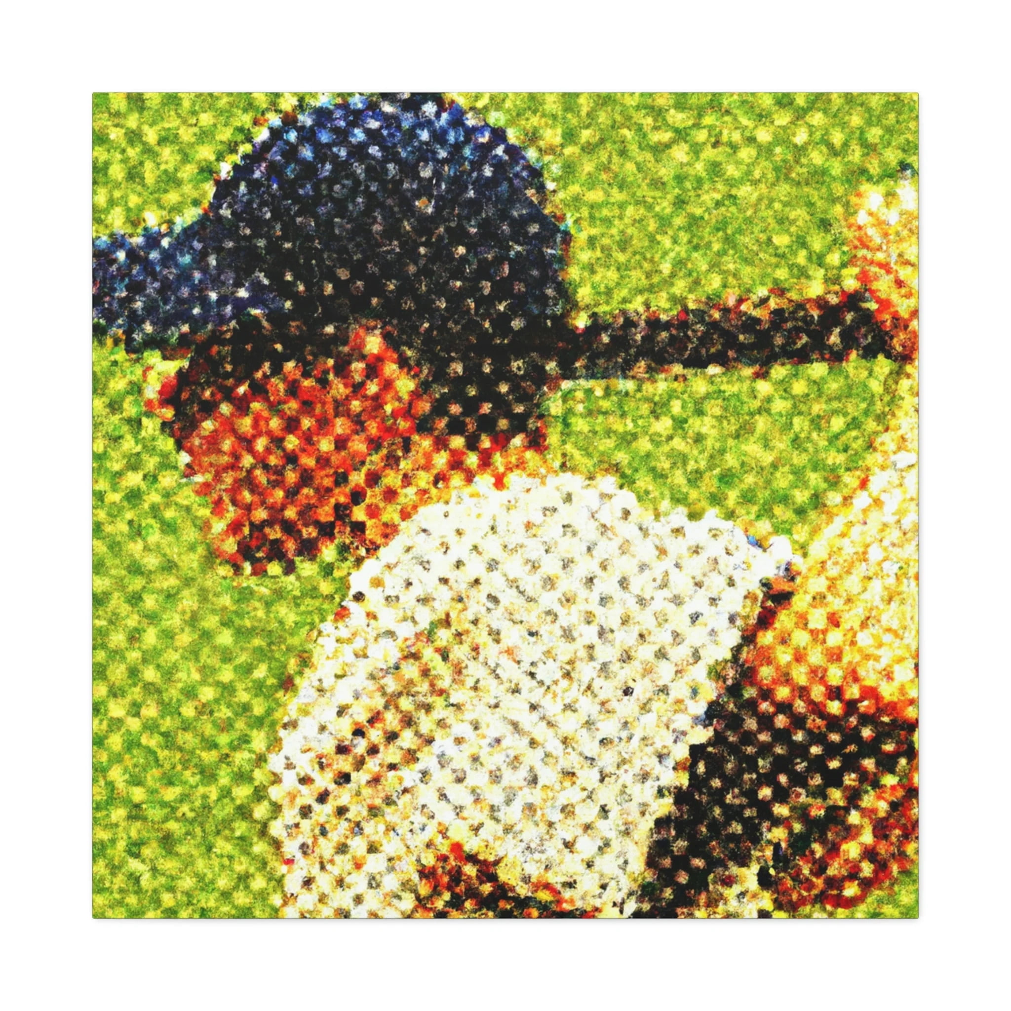 Baseball On Pointillism - Canvas - Walmart.com