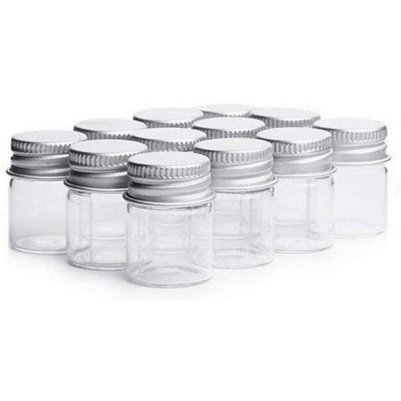 5ml Clear Glass Bottles Candy Bottle with Aluminum Screw Cap Cute Empty ...