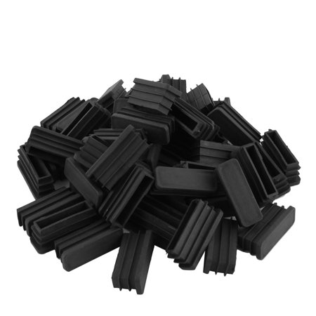 Plastic Rectangular Shaped Furniture Chair Leg Foot Tube Insert Black ...