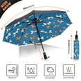 Bones Pattern Umbrella Folding Sun Umbrella Travel Auto Open Close ...