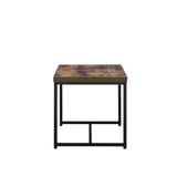 ACME Bob Square Wooden End Table in Weathered Oak and Black - Walmart.com
