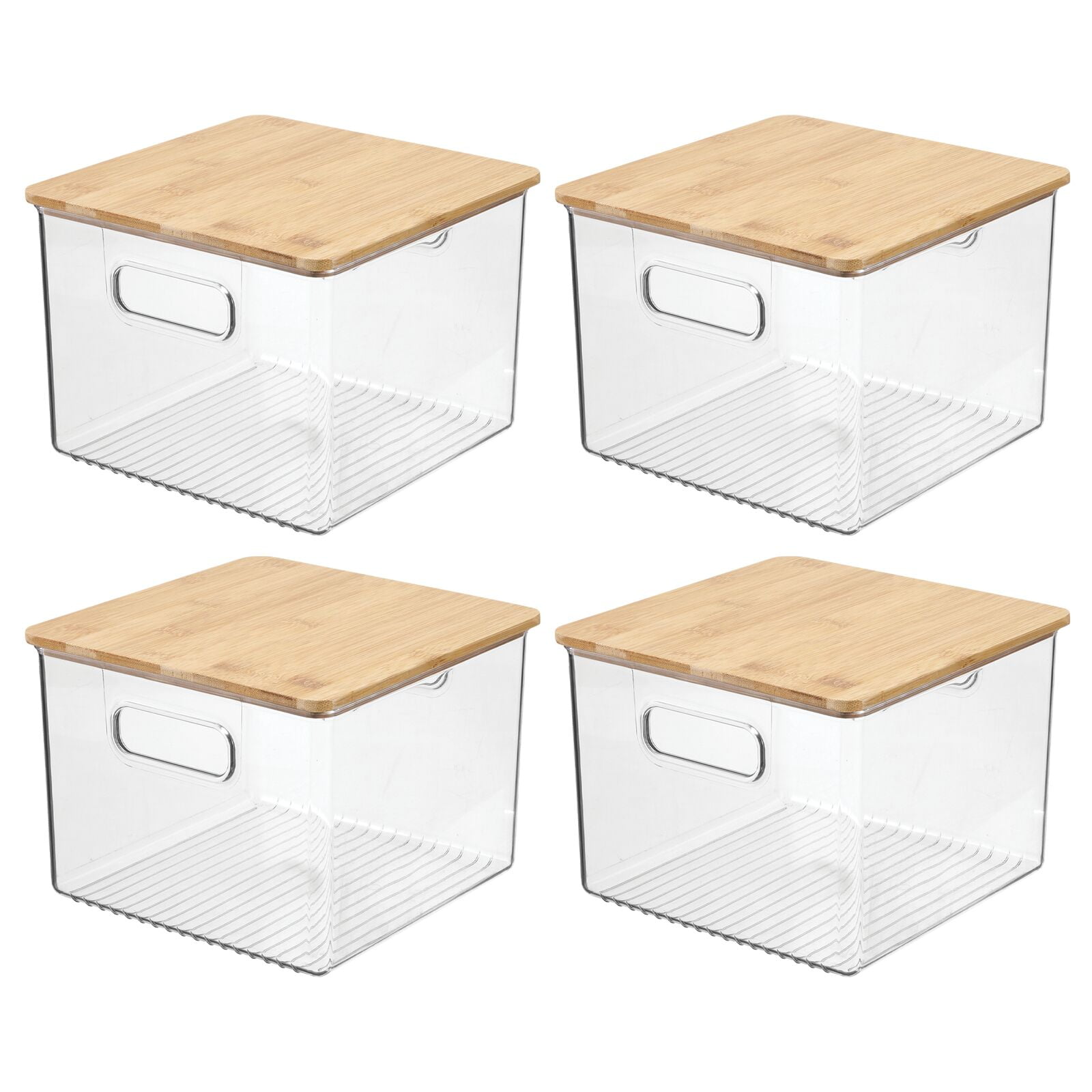 Mdesign Plastic Stackable Kitchen Pantry Cabinet Food Storage Bin Box