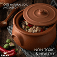 Hakan Suphan Handmade 2.6-Quart Small Clay Cooking Pot with Lid ...