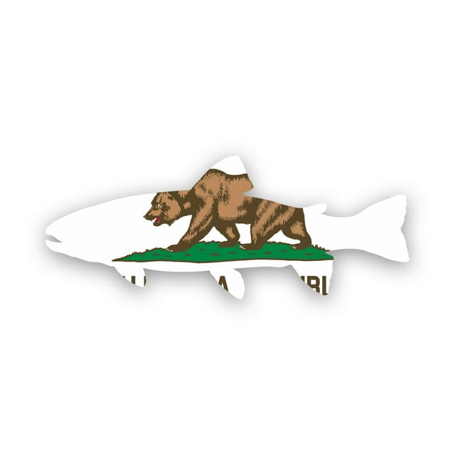 California State Shaped Trout Sticker Decal - Self Adhesive Vinyl ...