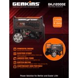 Genkins GKJ12000E 12000 Watt Portable Generator W/ Electric Starter ...