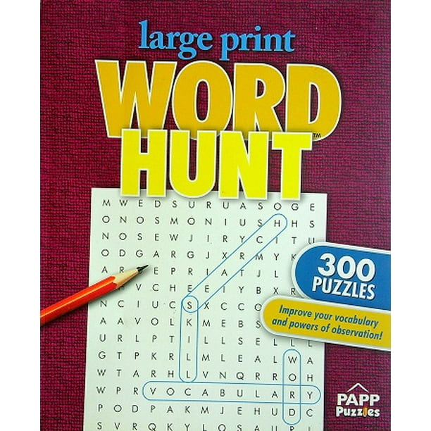 Large Print Word Hunt - Walmart.com