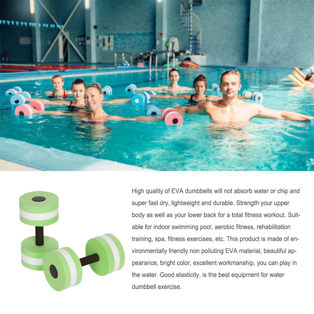 Pool Swimming EVA Barbell High-Density Dumbbell Set for Water Workout ...