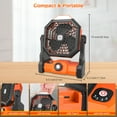 Fohil 5400mAh Camping Fan, USB Portable Rechargeable Tent Fan with LED ...