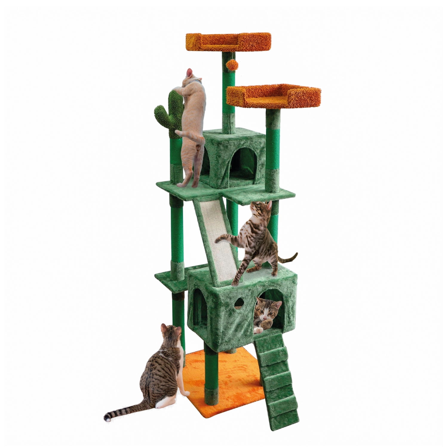 Arbol Rascador Para Gatos Torre Cactus Alta Calidad 182 cm | Walmart en ...