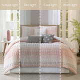 Lanco Clarity Striped 7 Piece Comforter Set, Pink, King, All Season ...
