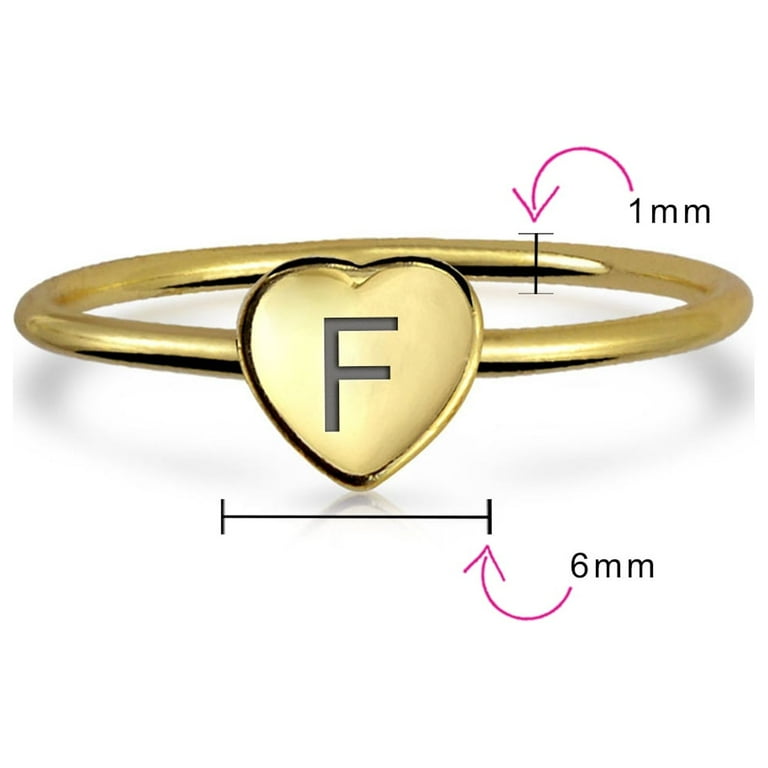 F letter gold ring store