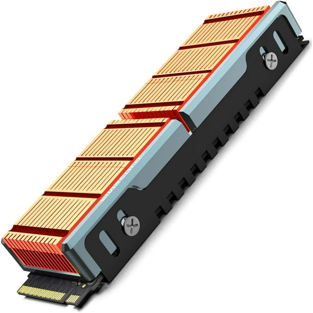Copper M.2 HeatSink, Passive Nvme SSD Heatsinks with Copper Fins ...