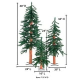 Sterling Set of 3 Unlit Apline Trees - Walmart.com