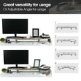 J JACKCUBE DESIGN Rustic Wood Dual Monitor Stand with Adjustable Angle ...