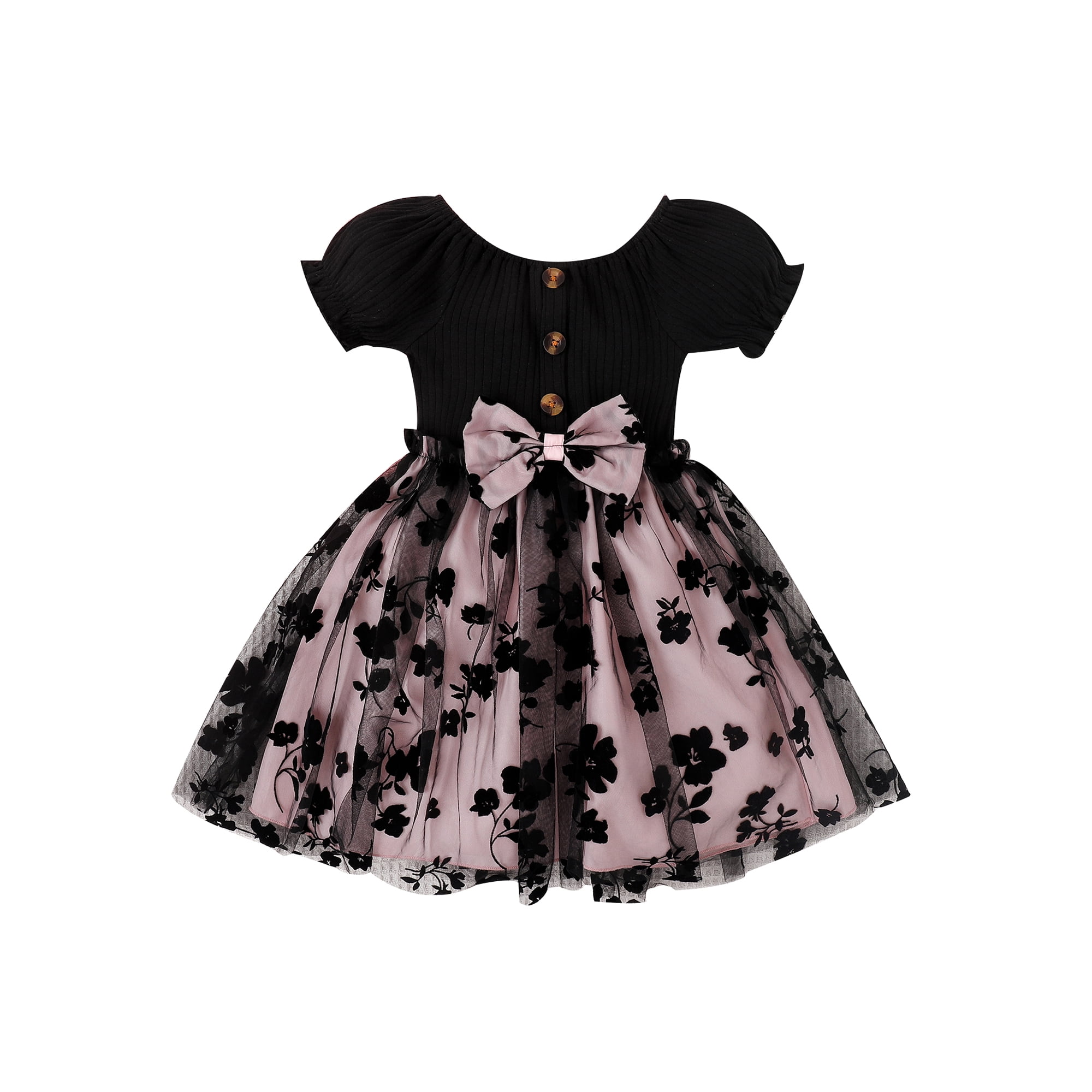 Click here for Gupgi 4-7 Years Girl A-Line Dress Short Sleeve Flo... prices