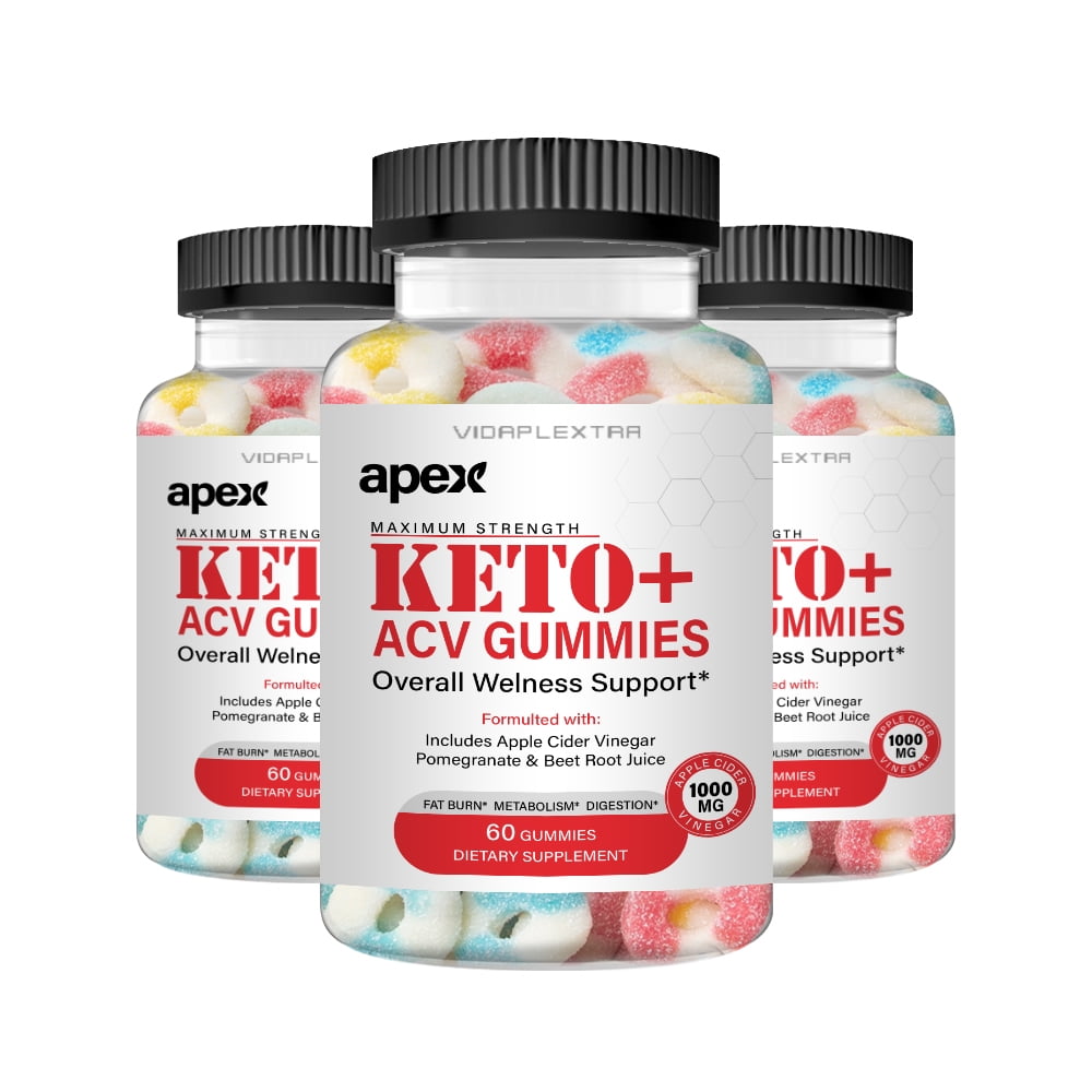 3 Pack Apexketo Acv Apex Keto Acv Gummies For Overall Wellness