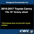 CWC 16-inch Rim Hub Caps Set for Toyota Camry 2015-2017 - Premium ...