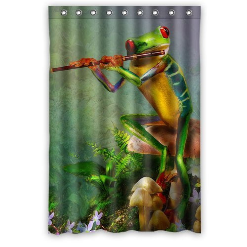 Mohome Design Funny Cute Tree Frog Shower Curtain Waterproof Polyester