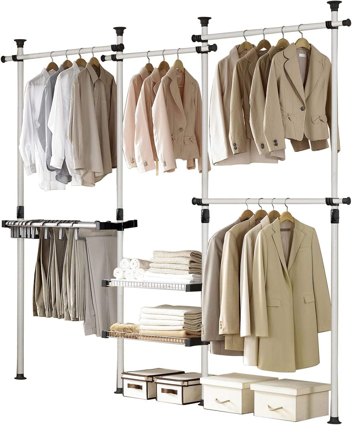 GD , Deluxe Pants & Shelf Hanger, Clothing Rack, Clothes Organizer ...