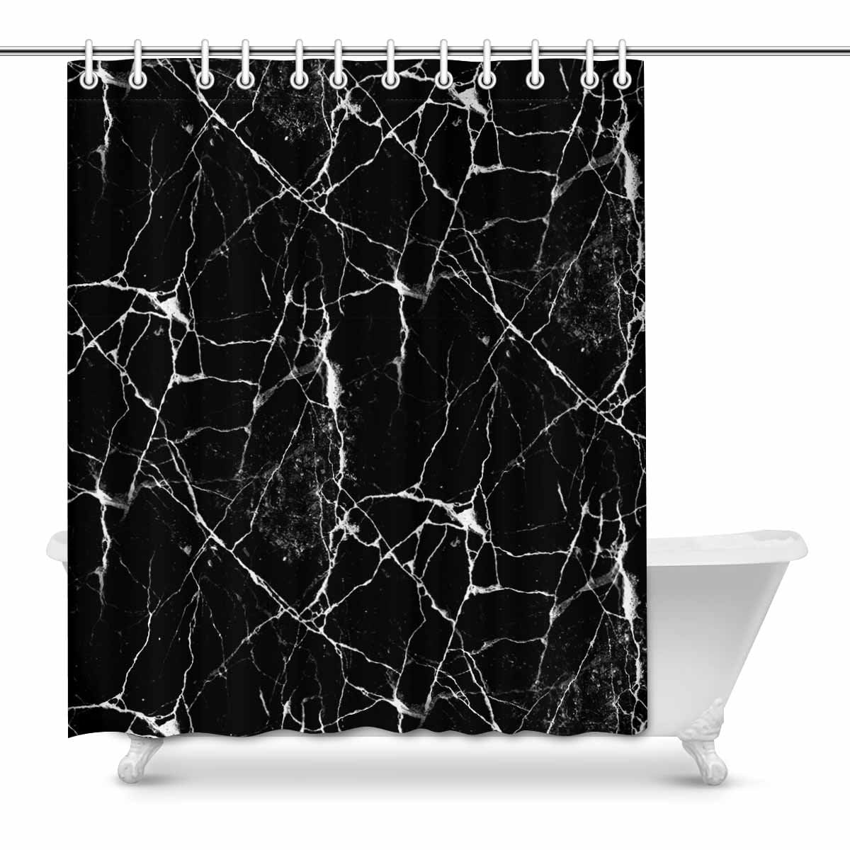 MKHERT Black Marble Batik Stone Abstract Lines Decor Waterproof ...