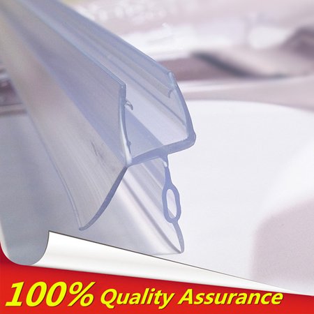 PVC Shower Screen Stop Water Seal Strip Lining Bar 4-6mm Curved Glass ...