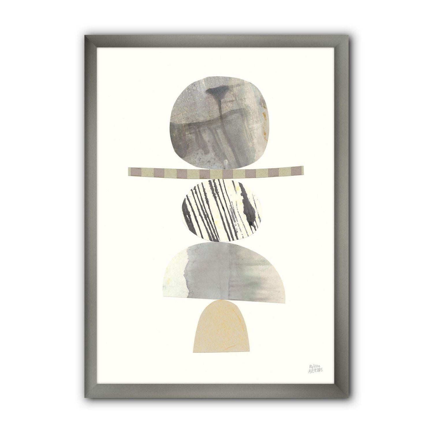 Click here for Designart Geometric Balance Neutral I Framed Wall... prices