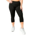 Womens Stretchy Active Lattice Capri Cutout Workout Leggings Plus
