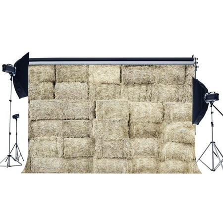 BSDHOME Polyester 7x5ft Old Barn Backdrop Straw Haystack Backdrops ...