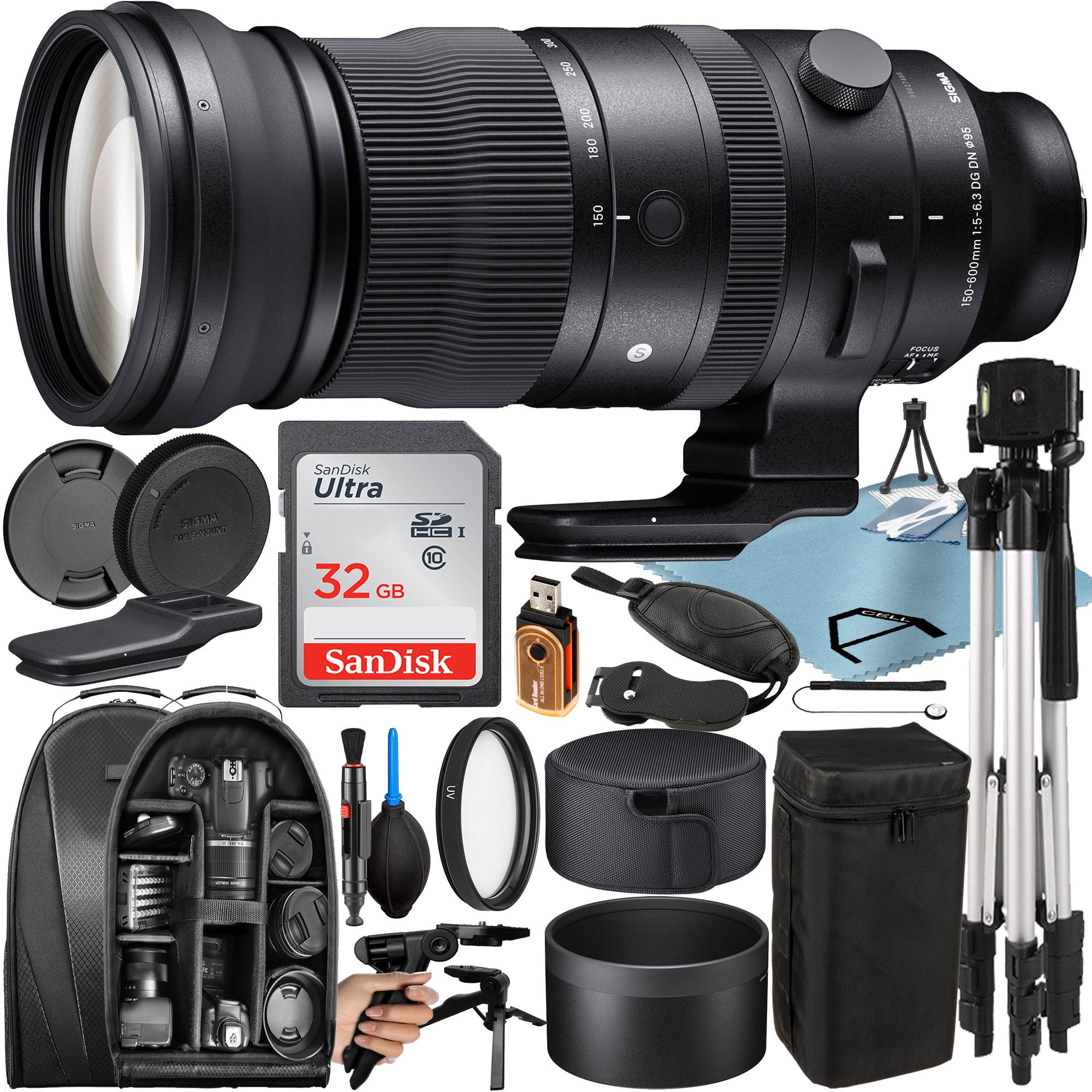 Sigma 150-600mm f/5-6.3 DG DN OS Sports Lens for Sony E with Sigma 150-600mm f/5-6.3 DG DN OS Sports Lens for Sony E with