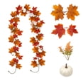 Artificial Pumpkin Maple Garland Autumn Harvest Vines Mixed Color Fall ...
