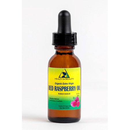 Red raspberry seed oil unrefined organic cold pressed pure glass ...