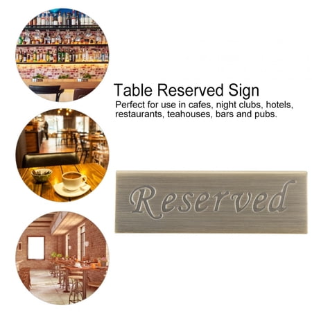 Peahefy Restaurant Reserved Sign,Reserved Sign,Stainless Steel Double ...
