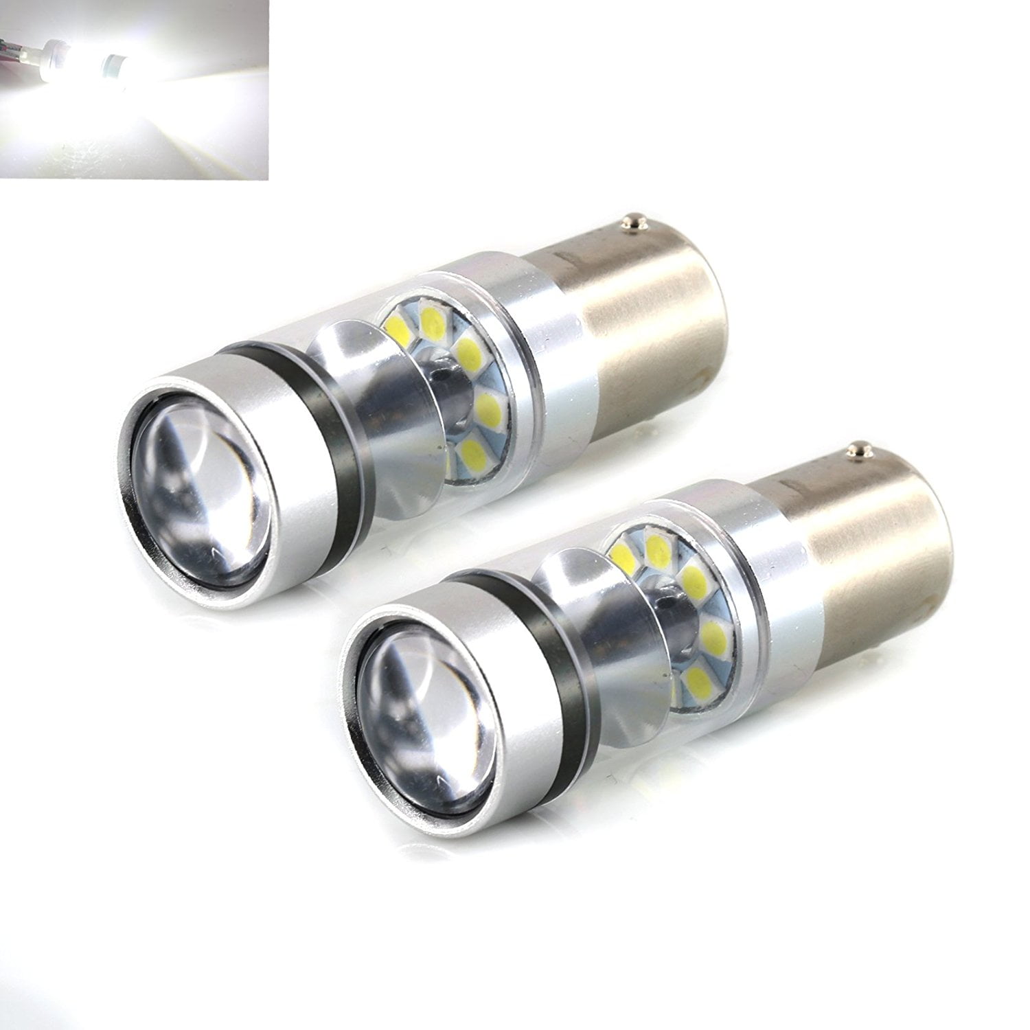 1156 White 40W High Power 3030 Chip LED Projector Turn Signal/Brake ...