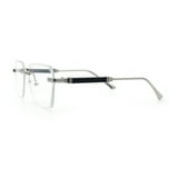Retro Gangster Rapper Luxury Clear Lens Rimless Rectangle Fashion ...