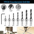28 count Woodworking Chamfer Drilling Tools-Countersink Bit, Step Drill ...