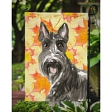 Carolines Treasures CK1828GF Fall Leaves Scottish Terrier Flag Garden ...