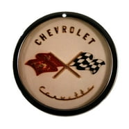 C7 Corvette Stingray Crossed flag Metal Underhood Emblem Fits: 2014 and ...
