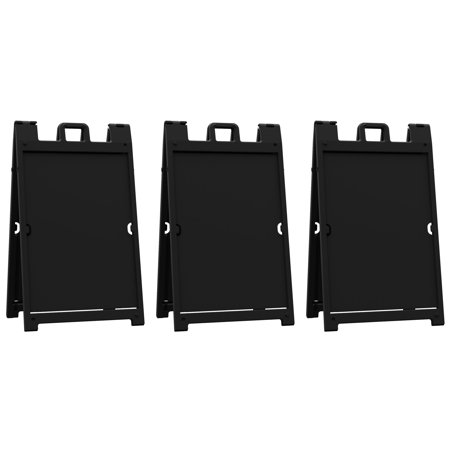 Plasticade Deluxe Signicade Folding Double Sided Sign Stand, Black (3 ...
