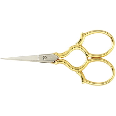 Fiskars 1005280 3.5 in. Gingher Gold Handled Stork Embroidery Scissors ...
