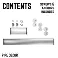 PIPE DECOR 41" Galvanized Steel Wall- and Floor-Mounted Modular Pipe ...