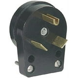 Cooper 83-BOX Grounded Angled Power Plug, 125 VAC, 30 A, 2 P, 3 W ...