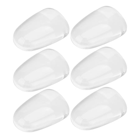 Clear Glass Nail Art Display, 50pcs Nail Color Board Tips DIY Round ...
