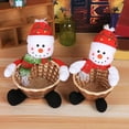 Santa Claus Snowman Candy Storage Bamboo Basket - Christmas Gift ...