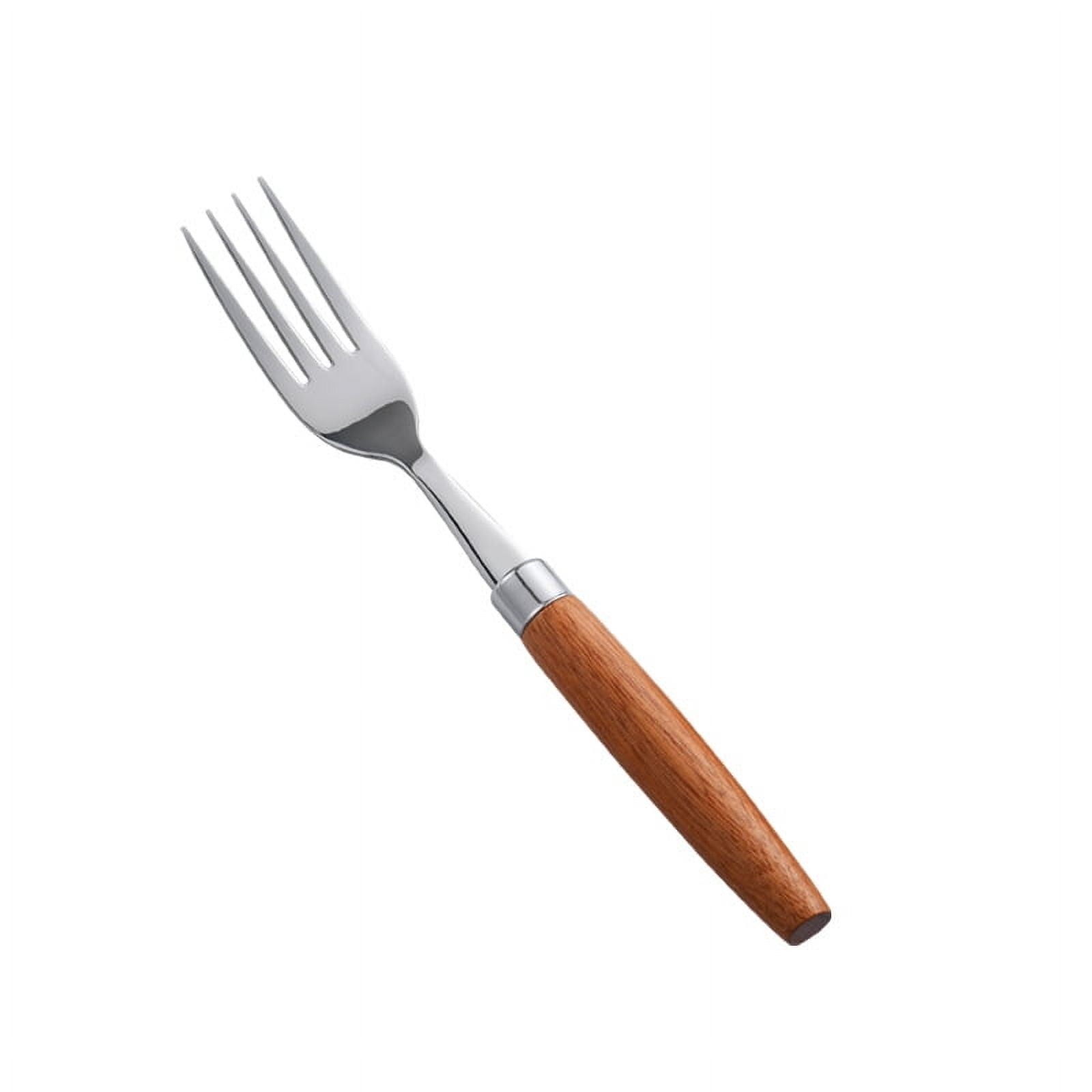 Click here for Zhuge Retro Wooden Handle Fork stainless Steel Ser... prices