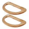 PTOOTP 2Pcs D Shaped Wooden Purse Handles for DIY Bag Making Beige Wood ...