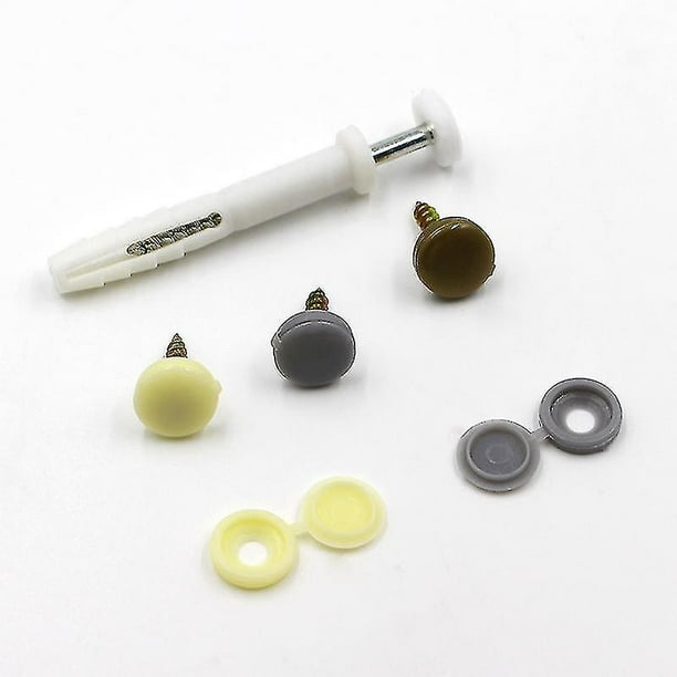 100 Pcs Hinged Screw Cover Caps Fold Screw Snap Covers Plastic Screw ...
