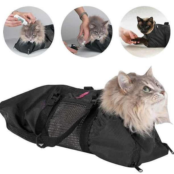 Heavy Duty Mesh Cat Grooming Bathing Restraint Bag For Claw Nail ...